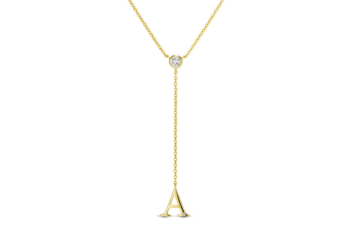 Lariat Letter Necklace – EP JEWELS