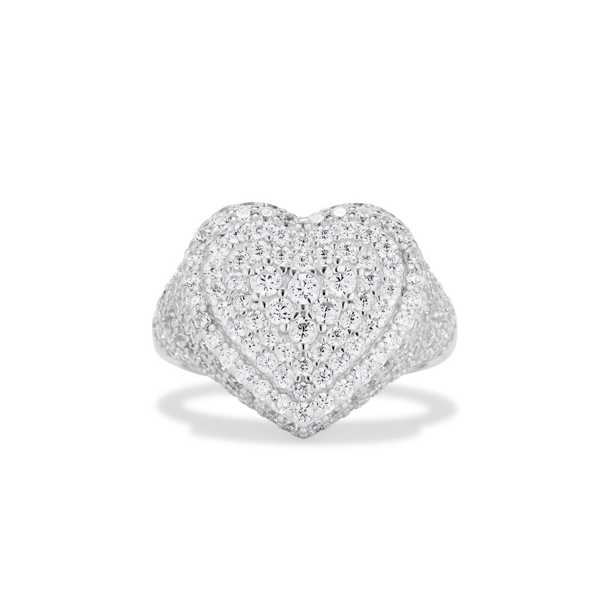 Cz Pave Puff Heart Ring – EP JEWELS