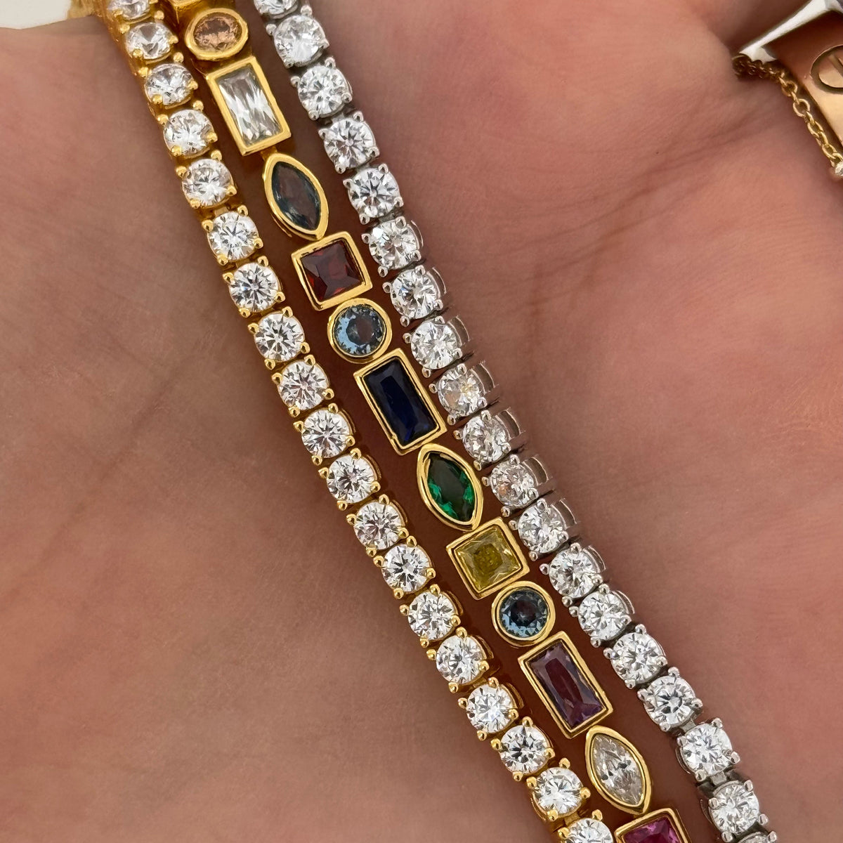 Multicolor Tennis Bracelet – EP JEWELS