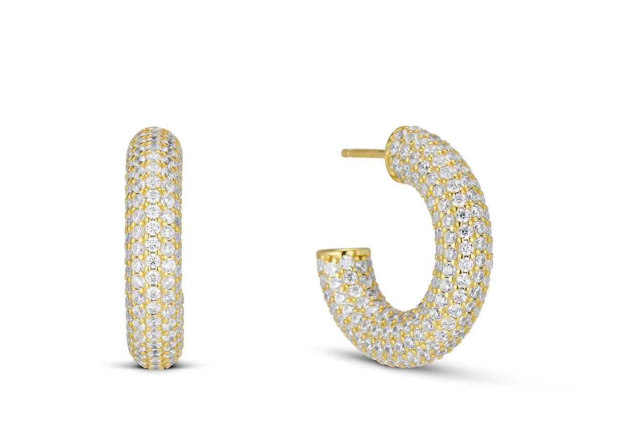 CHUNKY PAVE HOOP EARRING – EP JEWELS