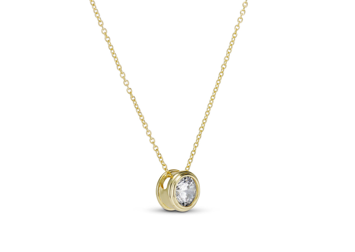 CZ BEZEL NECKLACE – EP JEWELS