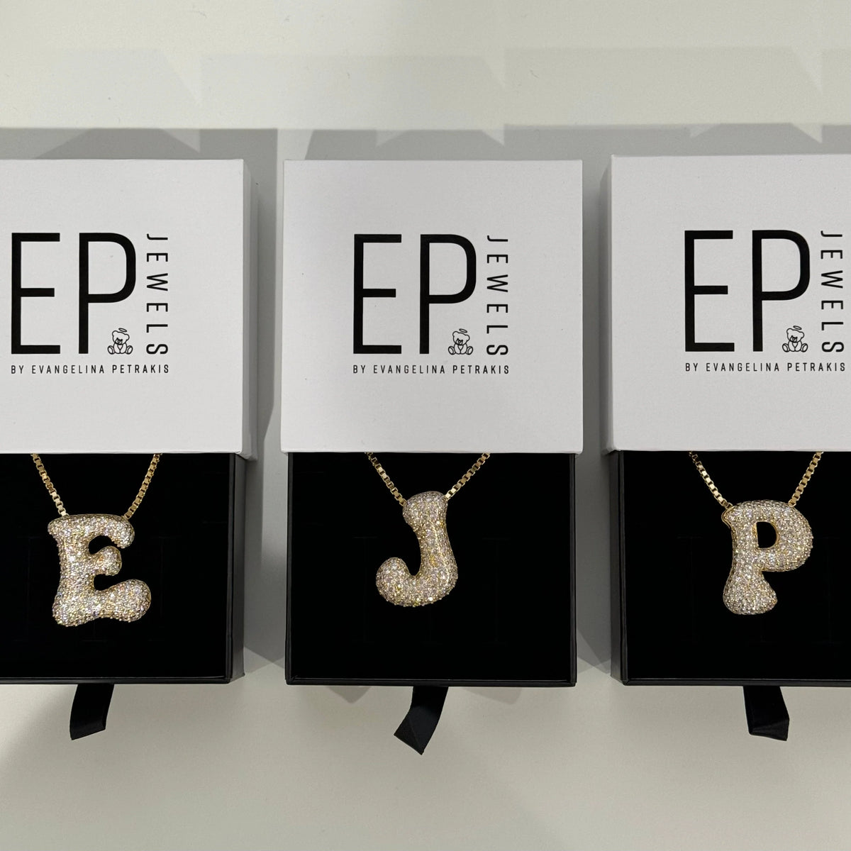 ICED JUMBO LETTER NECKLACE – EP JEWELS