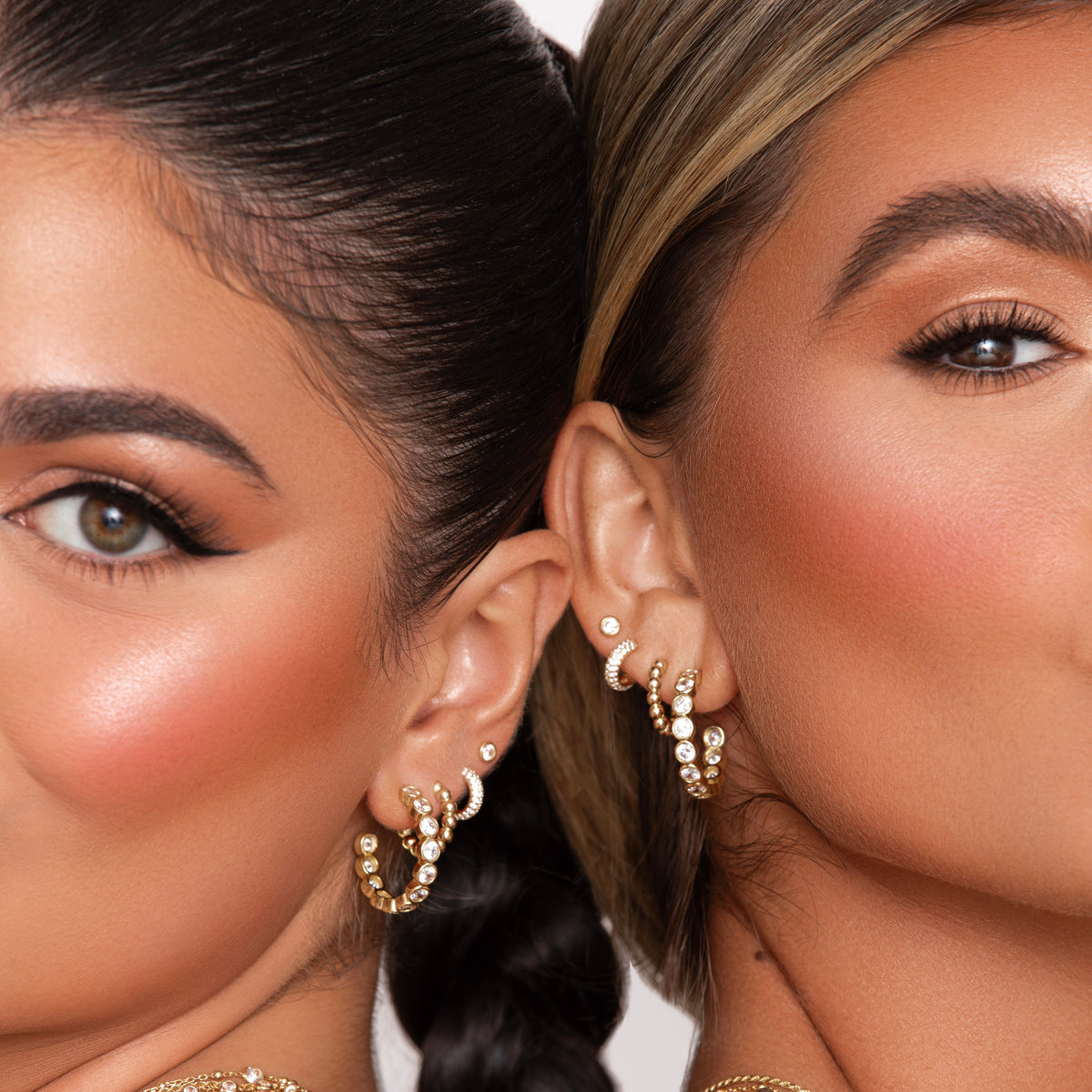 MINI ICED PAVE HOOP EARRING – EP JEWELS